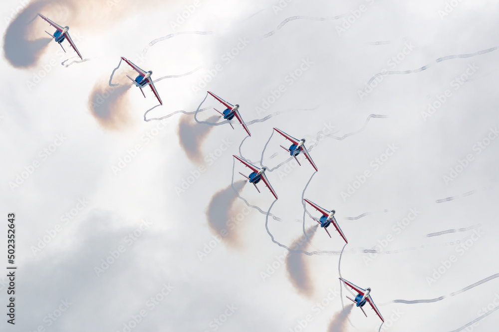 Payerne, Switzerland - August 30, 2014: Patrouille de France, the ...