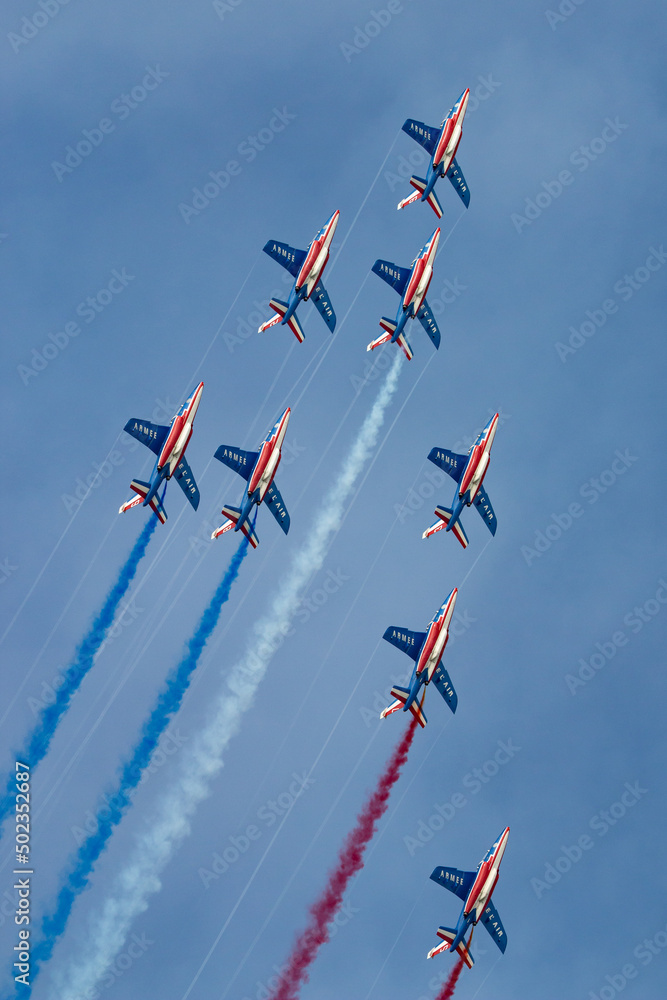 Payerne, Switzerland - August 30, 2014: Patrouille de France, the ...