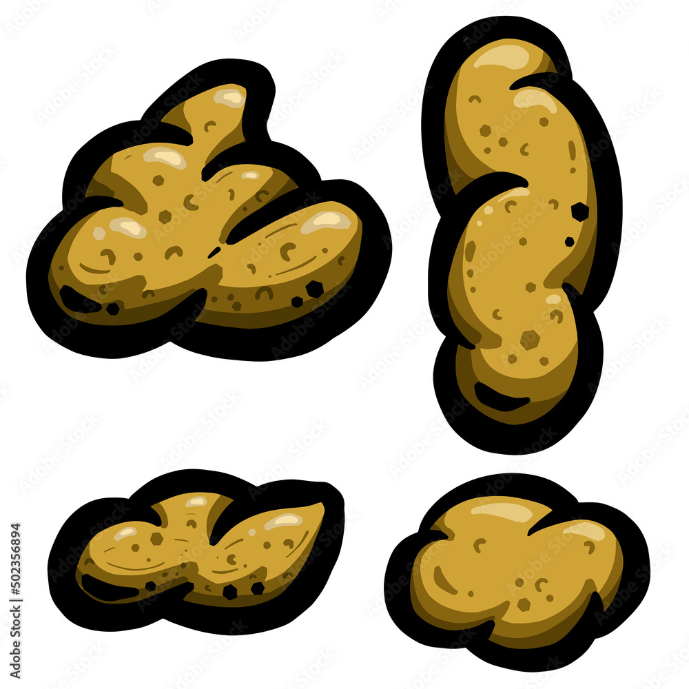 Cartoon Poop Turd or Poo Brown Dirt Stock Vector | Adobe Stock