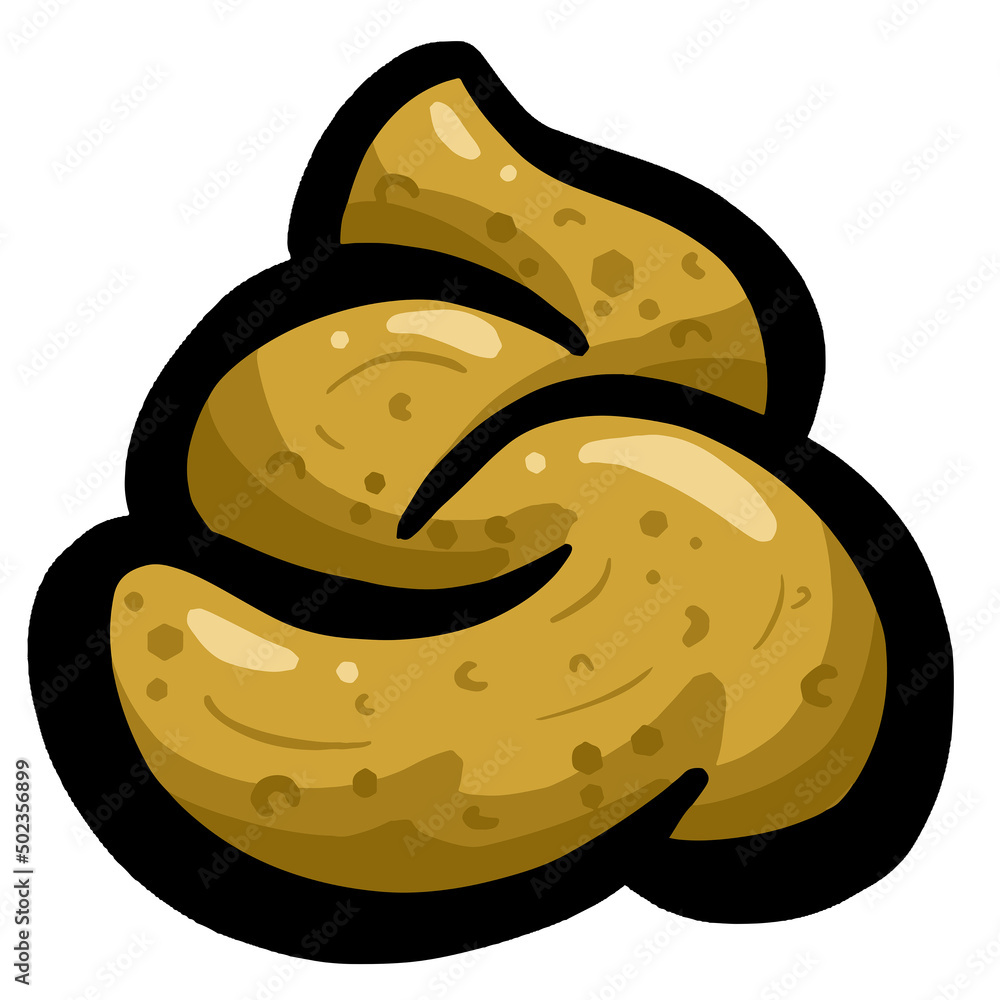 Cartoon Poop Turd or Poo Brown Dirt Stock Vector | Adobe Stock