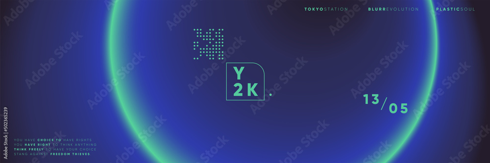 y2k gradient blurred pattern background. Vector wide horizontal ...