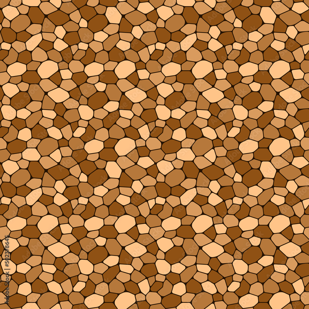 cobblestone paving seamless pattern vector illustration. Pebble ...