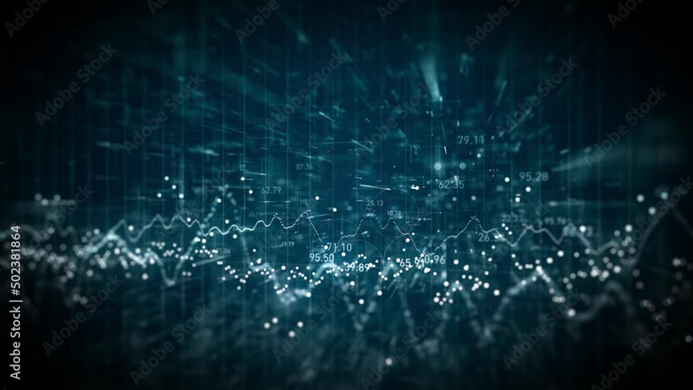 Vidéo Stock Business And Infographics Stats Market Data Background/ 4k ...