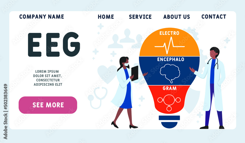 EEG Electroencephalogram acronym. medical concept background. vector ...