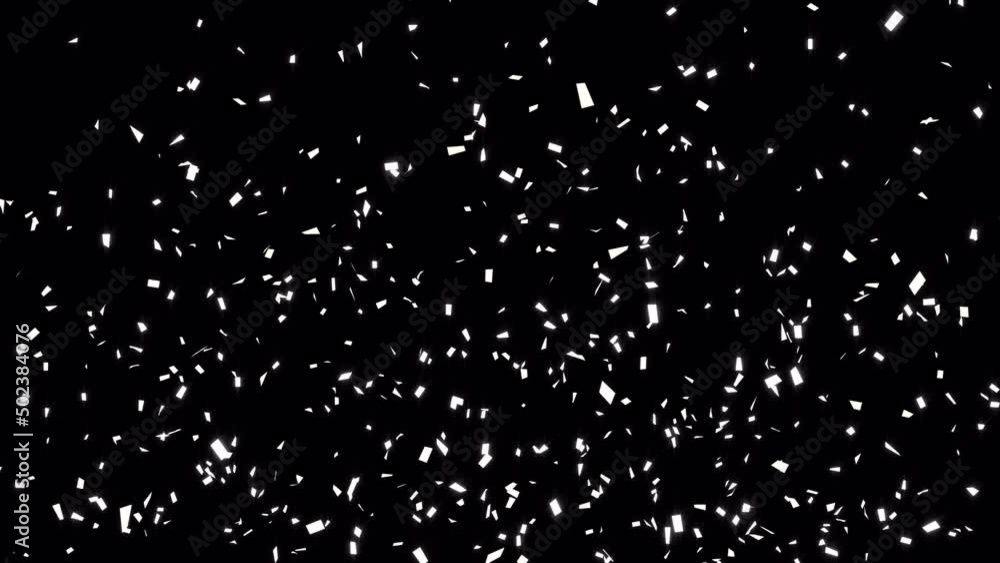 Vidéo Stock White colored shiny confetti particles explosion. Glittering confetti particles ...