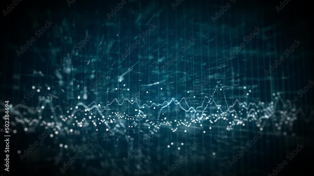 Business And Infographics Stats Market Data Background/ 4k animation of ...