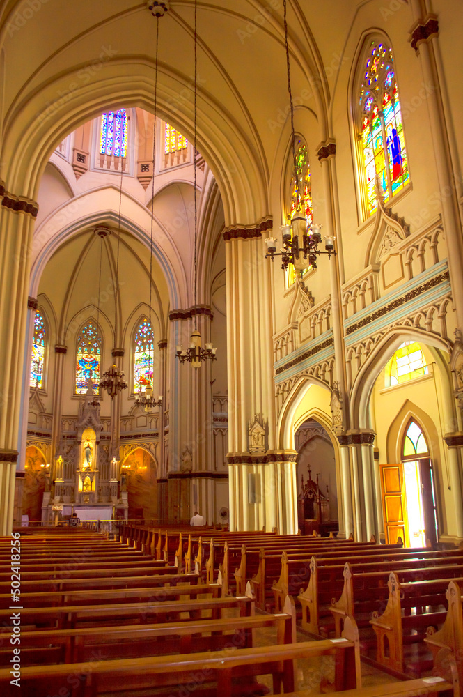 Basilica Nossa Senhora de Lourdes, in neo-gothic style, was inaugurated ...