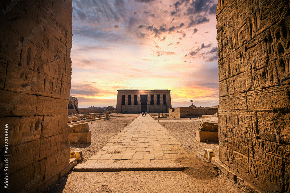 Dendera, Egypt - November 17, 2021: The great ancient Egyptian temple ...