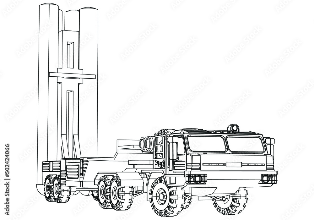 Air defense system. Rockets and shells. Special military equipment. Air ...