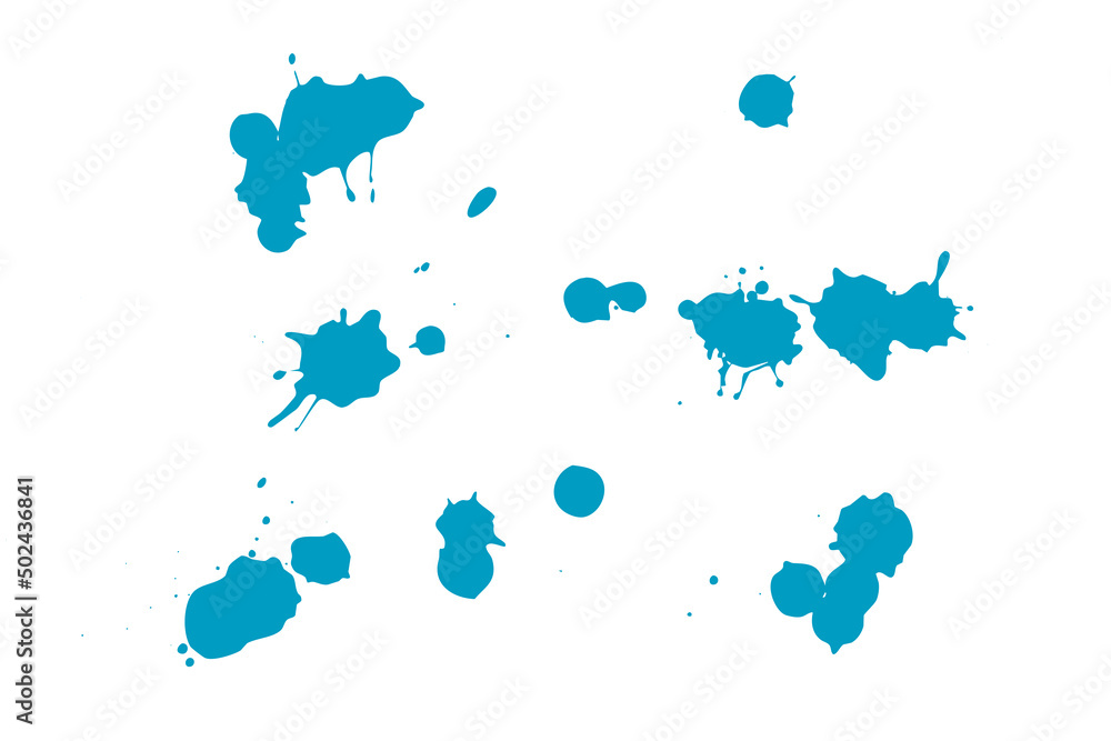 White background with blue splotches of ink for wallpapers Stock ...