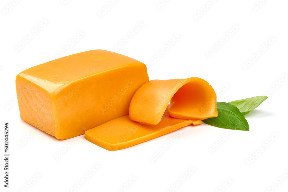 Cheddar cheese, isolated on white background. High resolution image ...