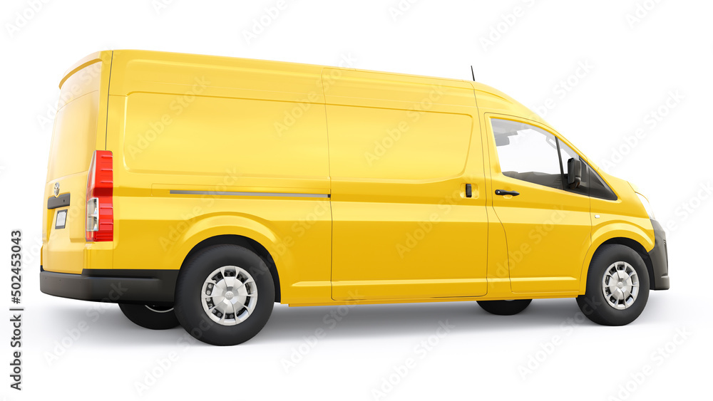 Tokyo, Japan. April 12, 2022: Toyota Hiace. Yellow commercial van for ...