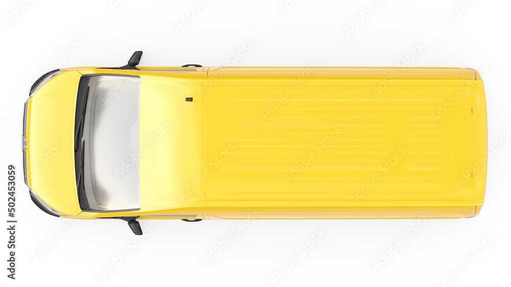 Tokyo, Japan. April 12, 2022: Toyota Hiace. Yellow commercial van for ...