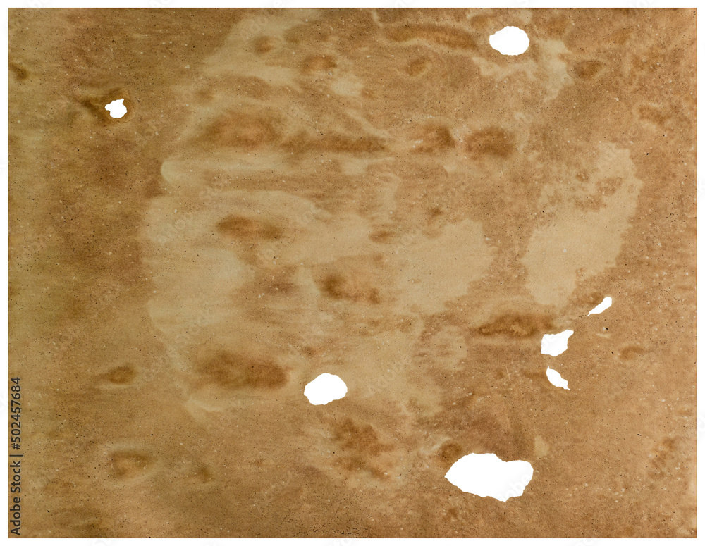 Page of old book or calligraphy with holes and detonation. Damaged ...