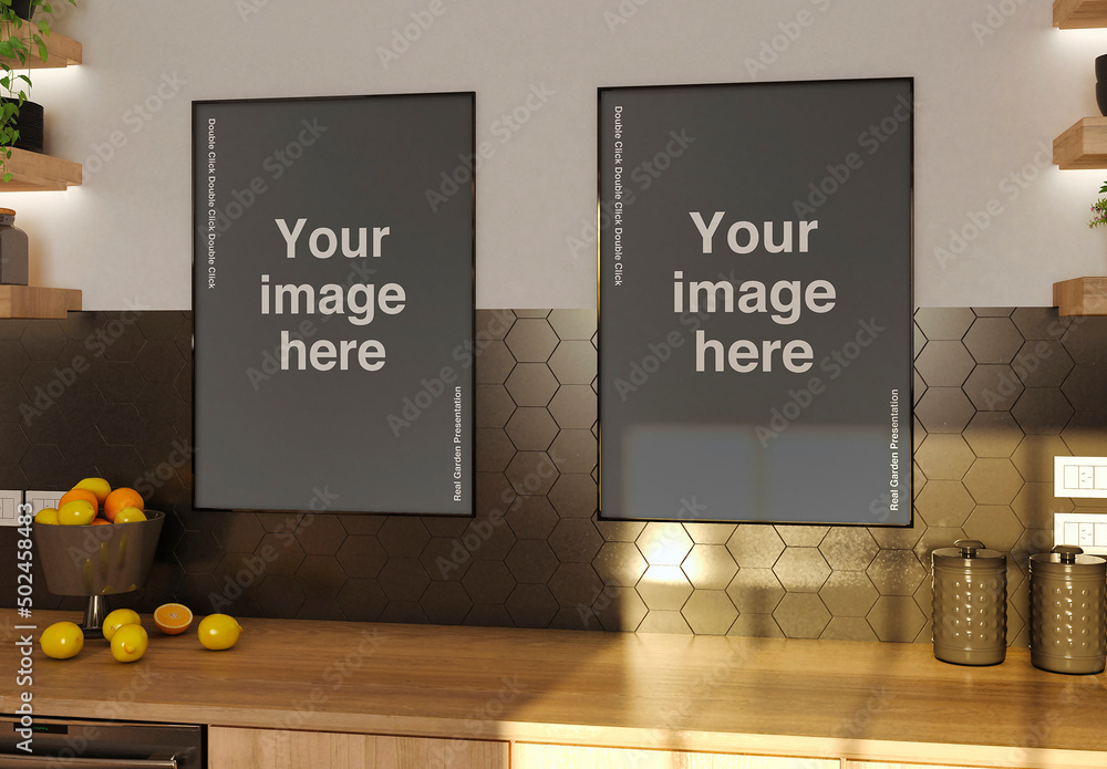 Kitchen Poster Mockup Stock Template | Adobe Stock