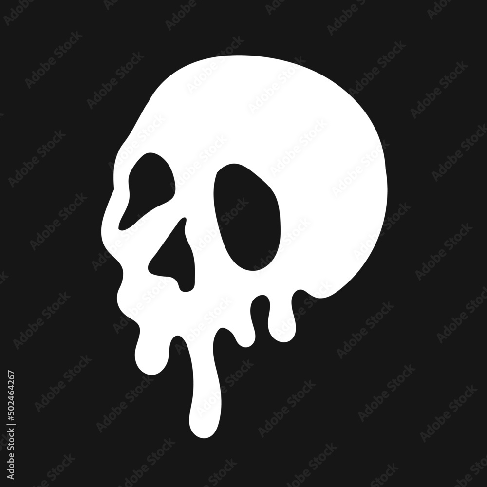 Skull Vector, White Dripping Skulls. Download it now Stock Vector ...