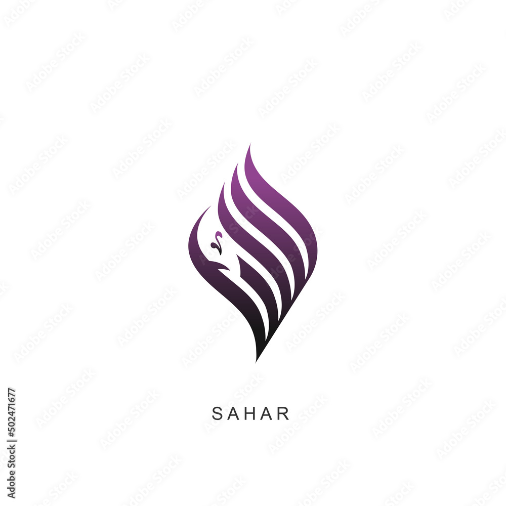 Arabic Calligraphy "Sahar" Name, a unique hand drawn vector design ...