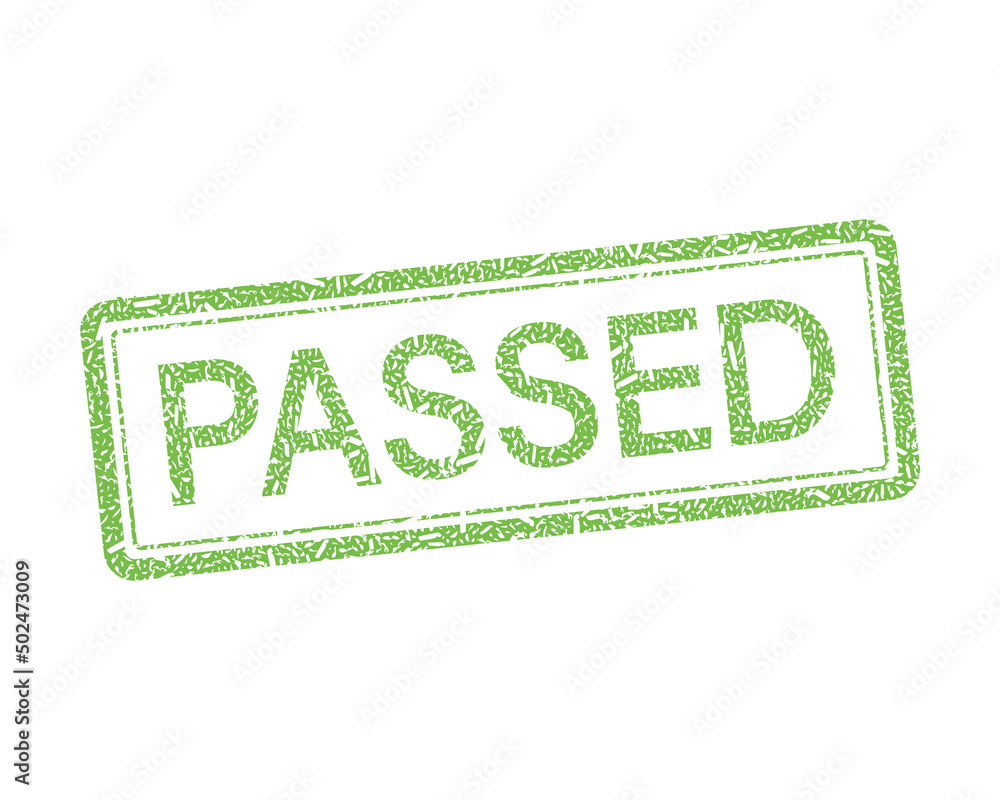 Abstract green passed stamp for print design. Vector illustration ...