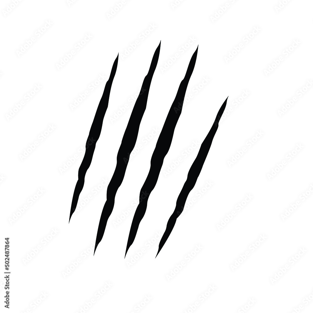 Vector illustration of Claw marks. Claws scratches Stock Vector | Adobe ...