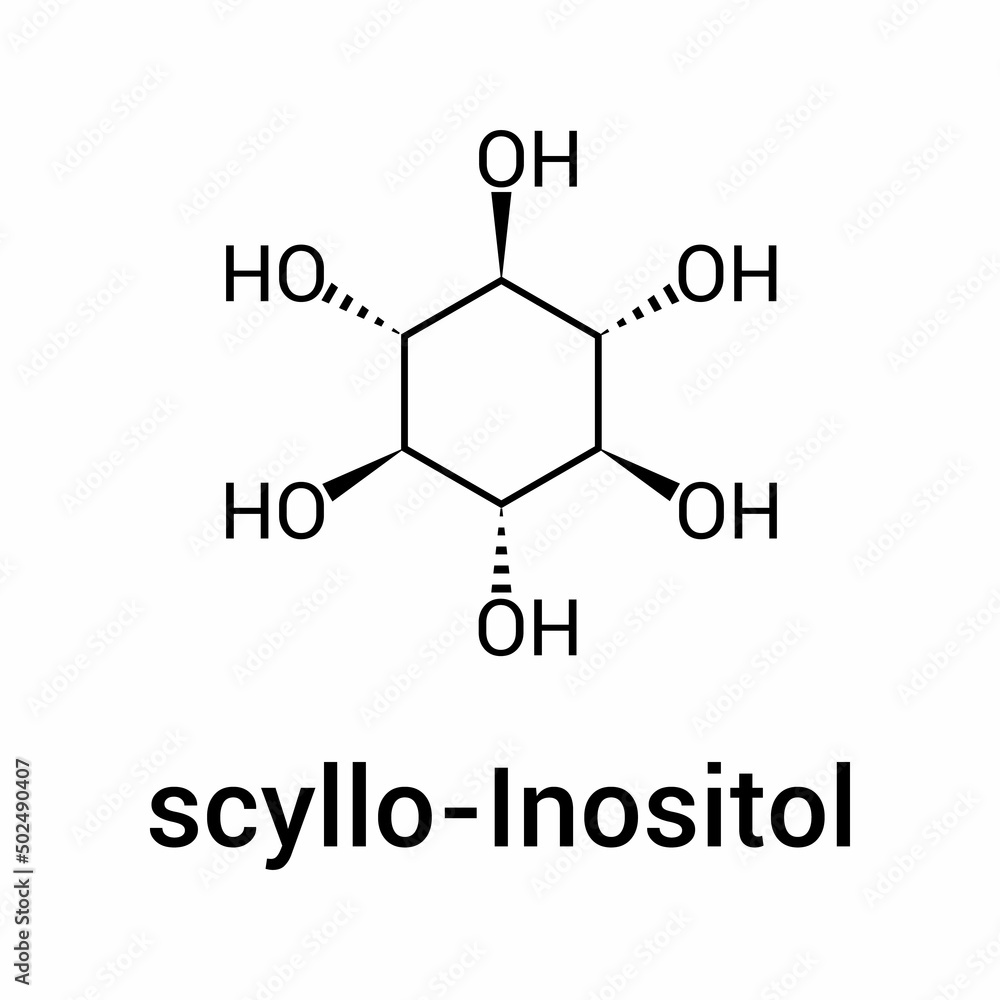 chemical structure of scyllo-Inositol (C6H12O6) Stock Vector | Adobe Stock