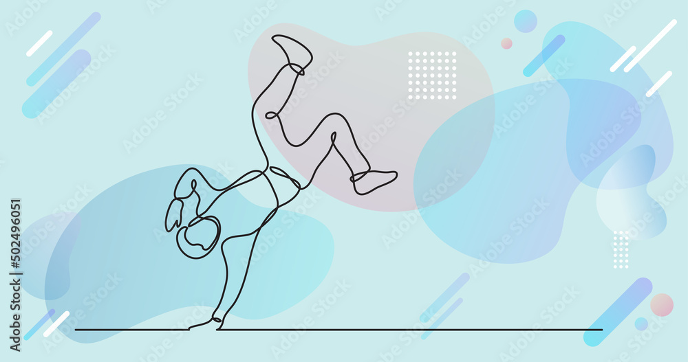 continuous line drawing of falling man Stock Vector | Adobe Stock