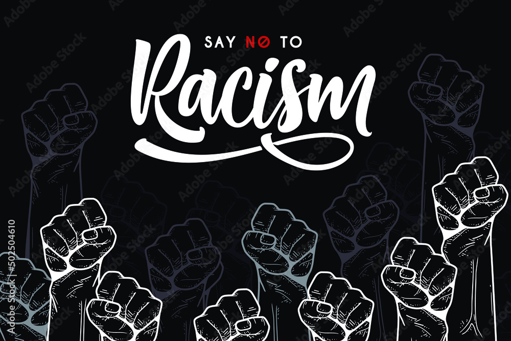 say no to racism illustration background Stock Vector | Adobe Stock
