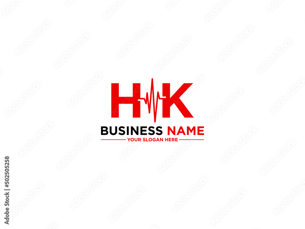 Letter HK Logo Icon, Colorful Hk kh Medical Logo Letter vector for ...