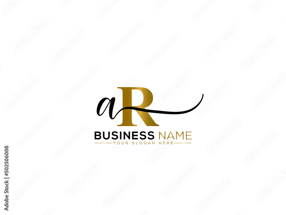 Alphabet AR a r Signature Letter Logo, Signature Ar Logo Icon Design ...