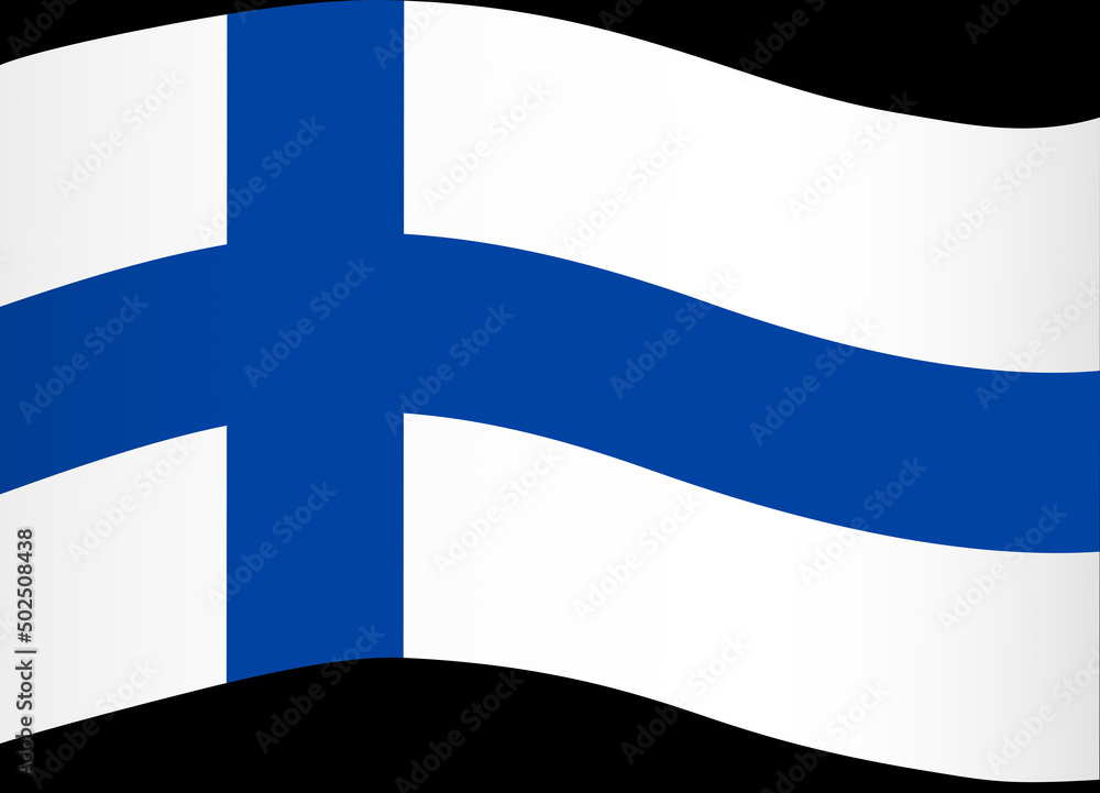 Finland flag wave isolated on png or transparent background,Symbol ...