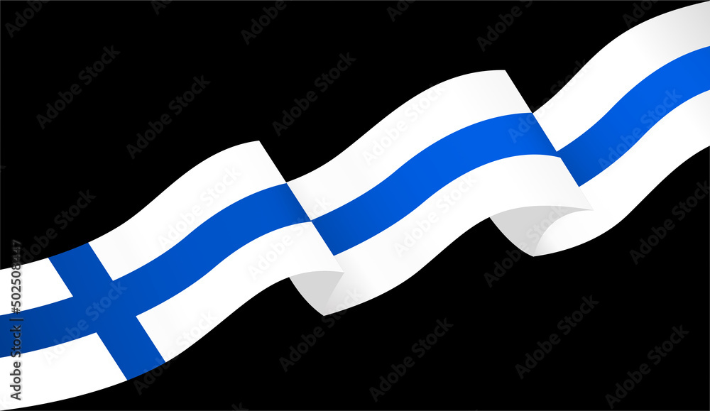 Finland flag wave isolated on png or transparent background,Symbol ...