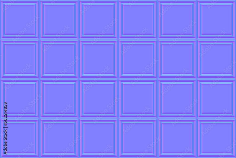 Normal map seamless texture of false ceiling or wall. Bump mapping ...