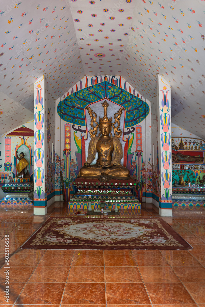 Beautiful Buddha statue at Wat Palad or Wat Pha Lat temple is an old ...