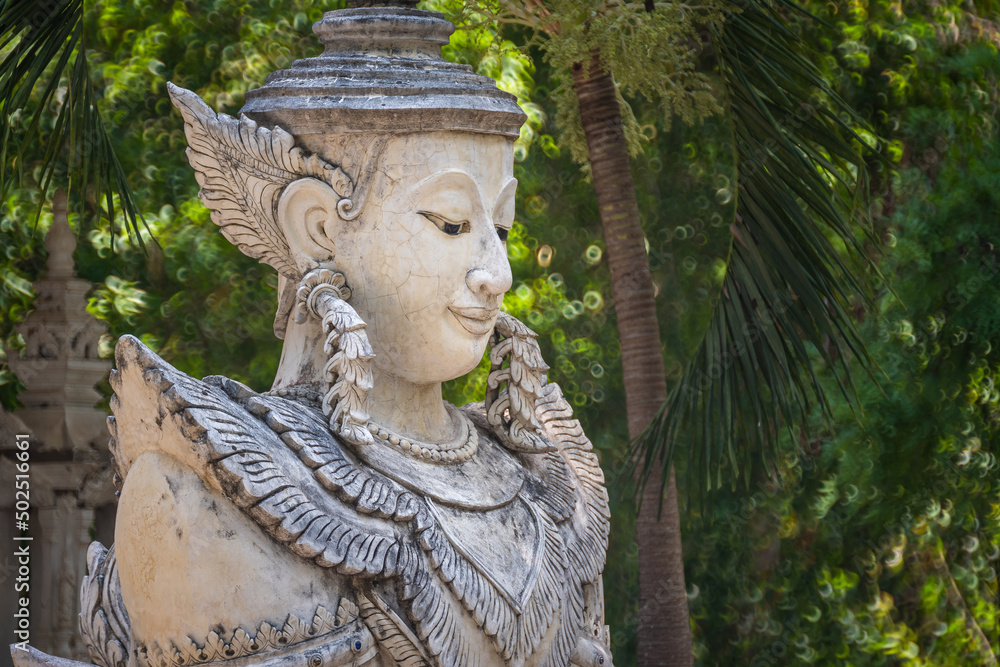 Mythological creatures statue at Wat Palad or Wat Pha Lat temple the ...