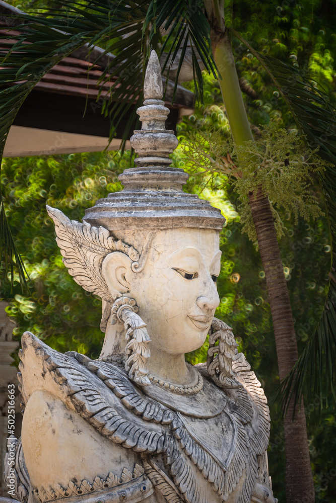 Mythological creatures statue at Wat Palad or Wat Pha Lat temple the ...