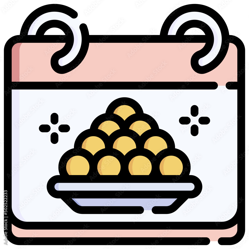 BHANG PAKORA filled outline icon,linear,outline,graphic,illustration ...