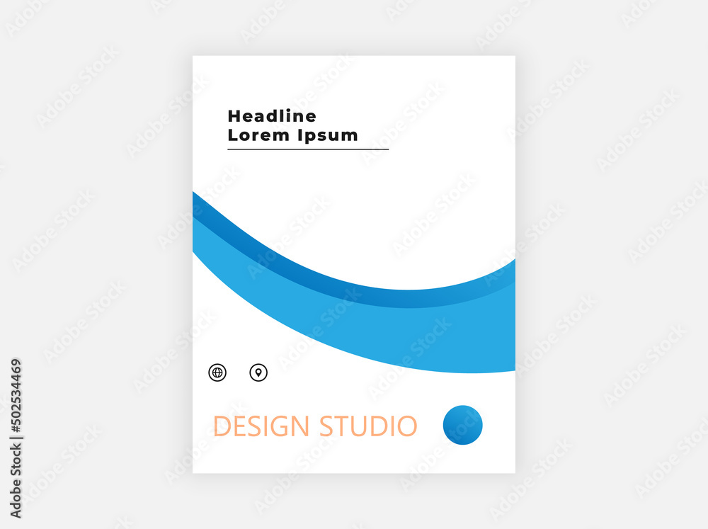 Blue template vector design for Brochure, Annual report, Magazine ...