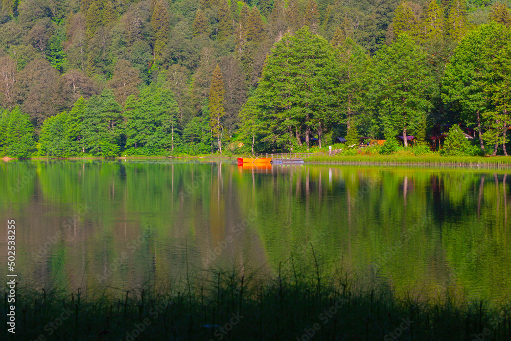 Borcka Karagol ( Black Lake ) Panorama landscape, Artvin,is a city in ...