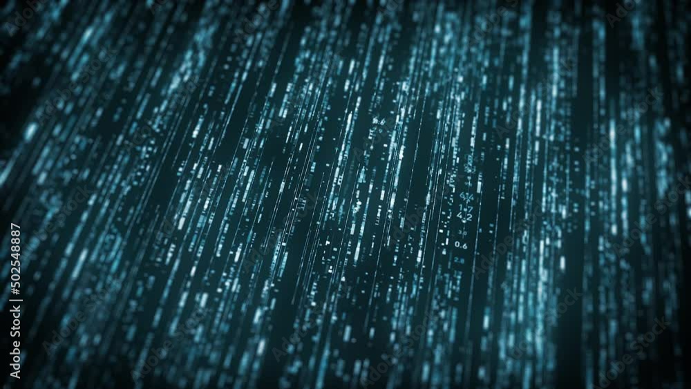 Big Data Digital Business Hitech Background/ 4k animation of an ...