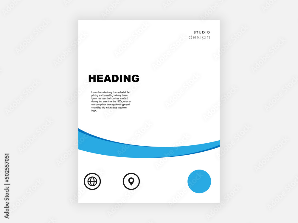 Blue template vector design for Brochure, Annual report, Magazine ...