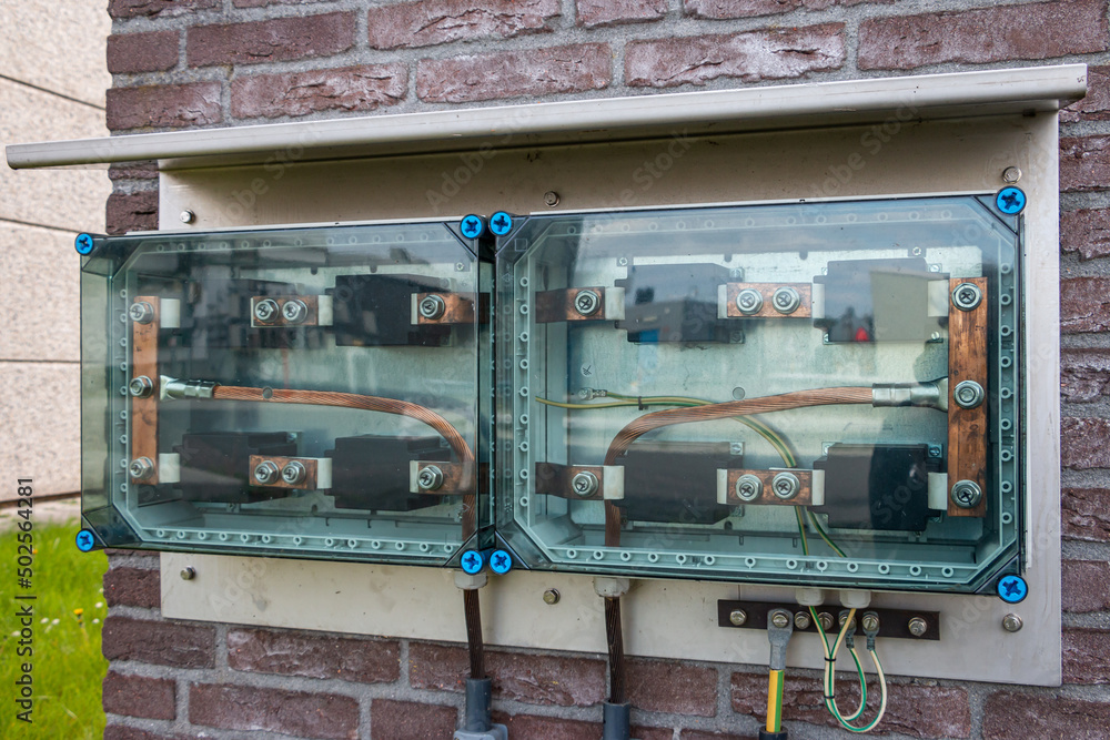 Picture of electrical grounding in a industrial area for high voltage ...