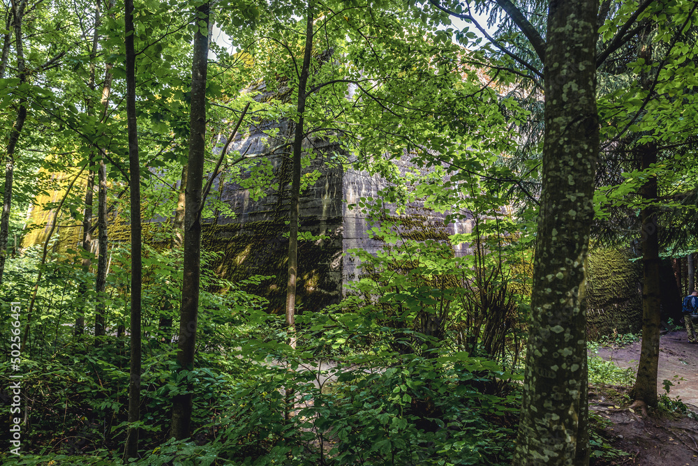 Large bunker Exterior of large bunker in Mamerki, former Nazi bunker ...