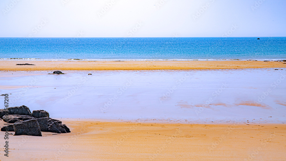 yeu island ile d'yeu from beach and airplane aerial view in french ...