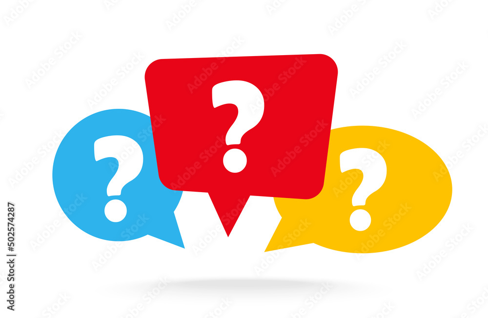 Message box with question mark icon Stock Vector | Adobe Stock