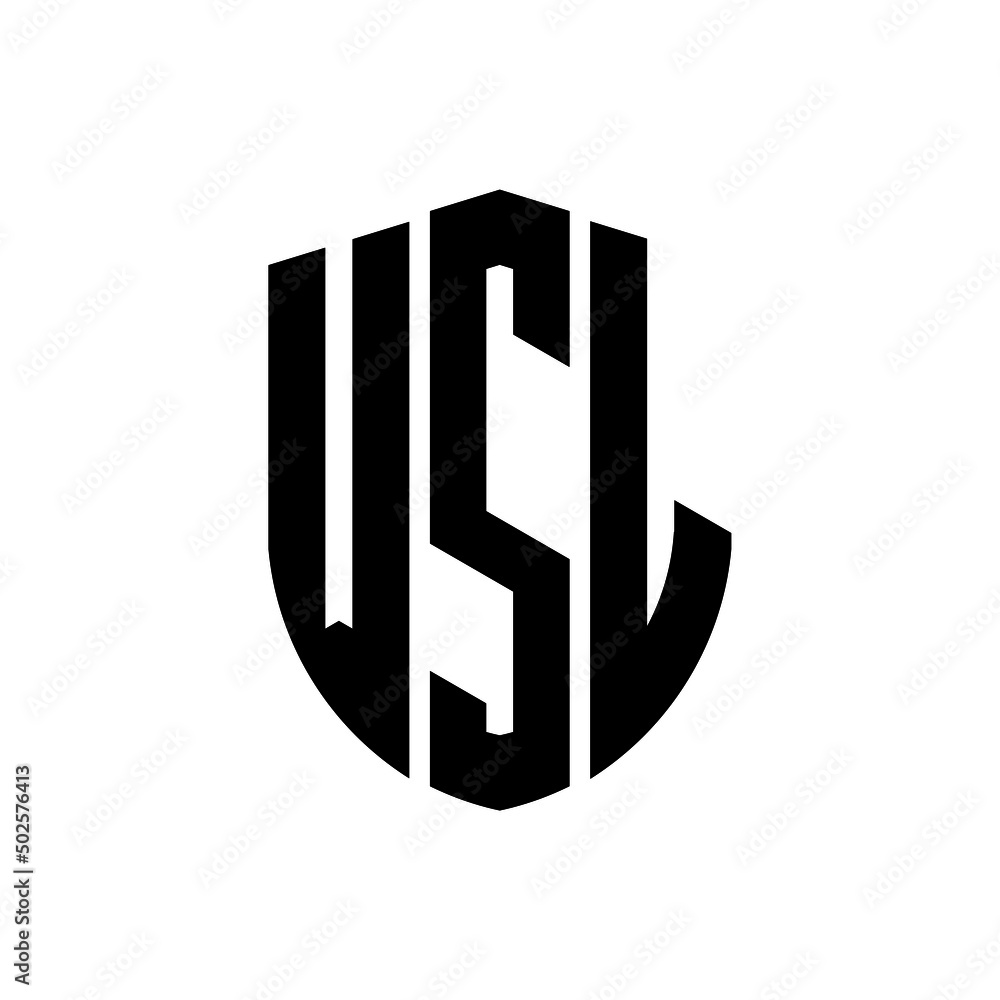 Vecteur Stock WSL letter logo design. WSL modern letter logo with black ...
