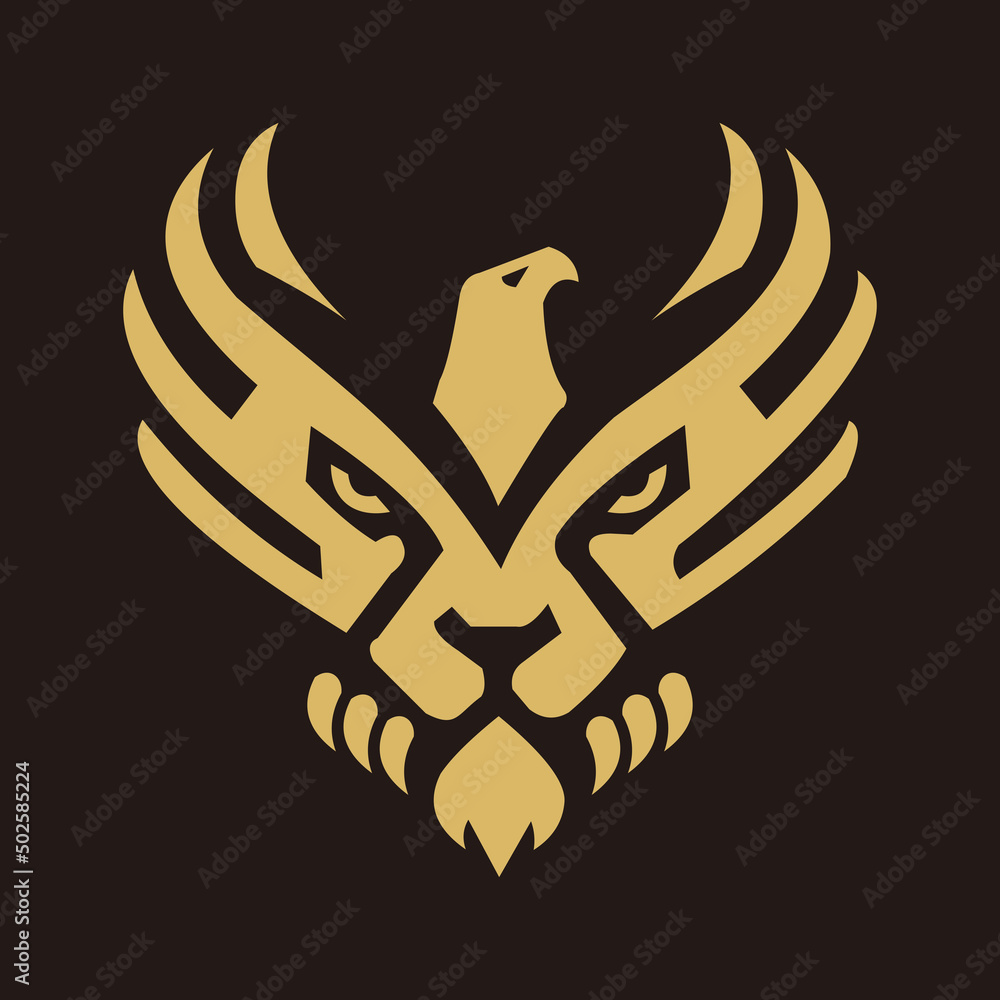 Lion and Eagle Logo Design Stock Vector | Adobe Stock