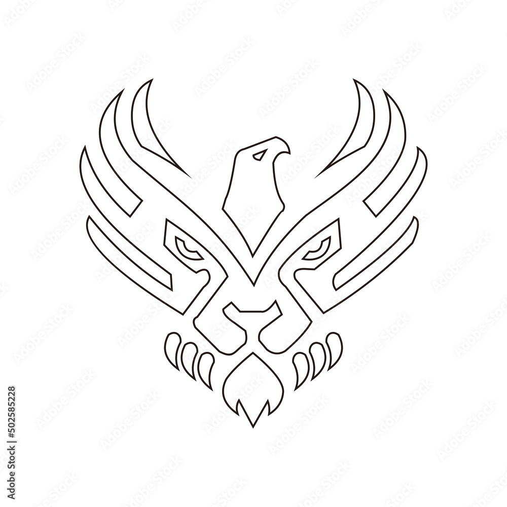 Lion and Eagle Logo Design Stock Vector | Adobe Stock