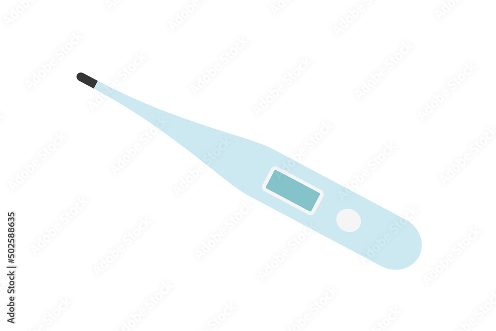 Vector electronic medical thermometer. Digital thermometer design ...
