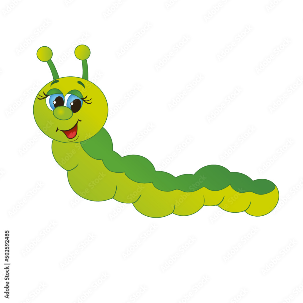funny insect in cartoon style isolated on transparent background ...