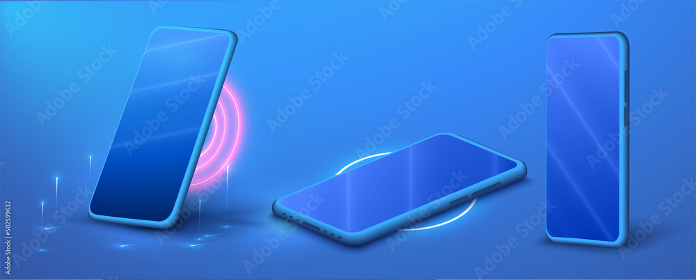 A new china mobile phone with a reflection on the screen on a polished ...