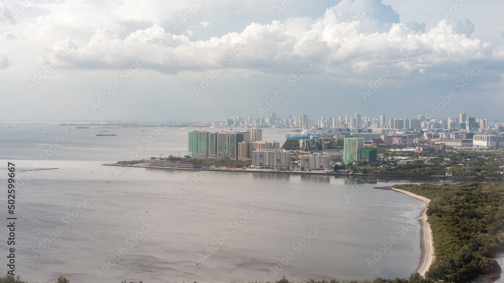 Metro Manila, Philippines - Manila Bay reclamation area and the ...